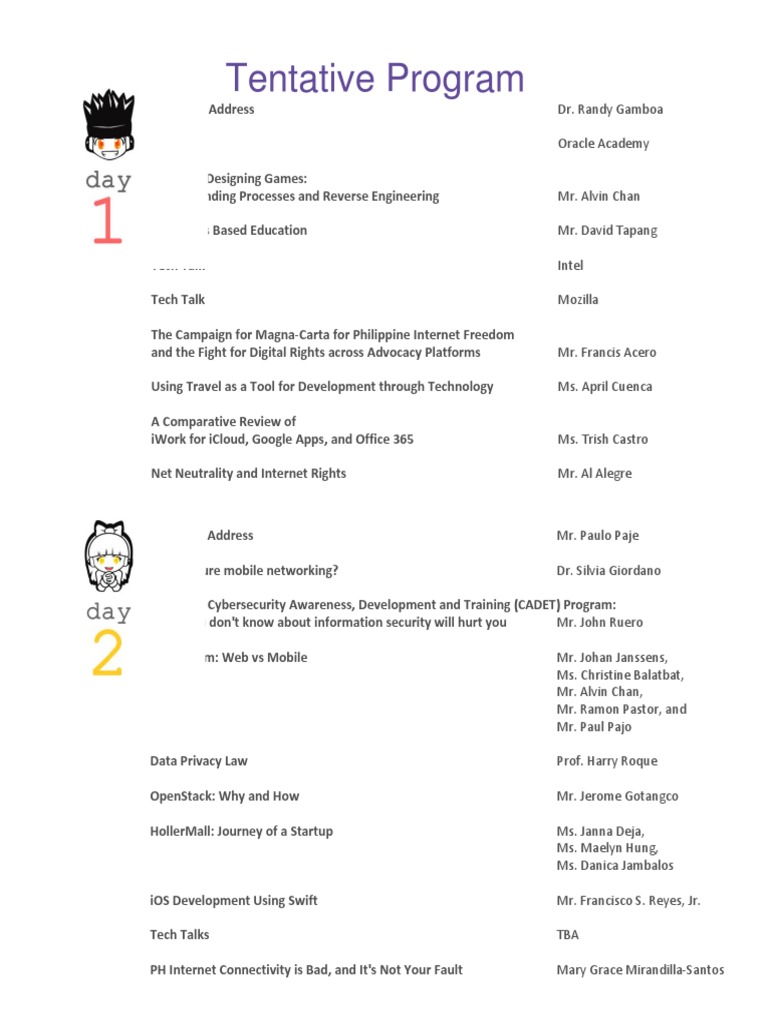 Tentative Program | PDF