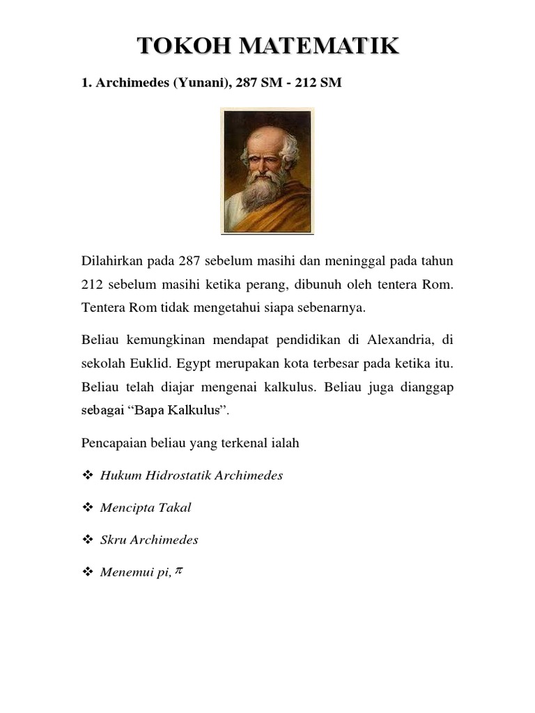 Tokoh Matematik | PDF