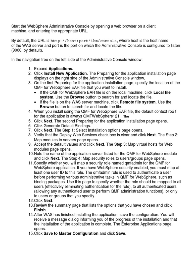 WebSphere Installation Instructions | PDF | Port (Computer Networking ...