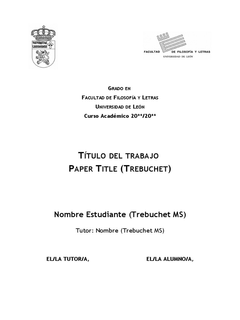 Portada TFG Filosofía y Letras | PDF