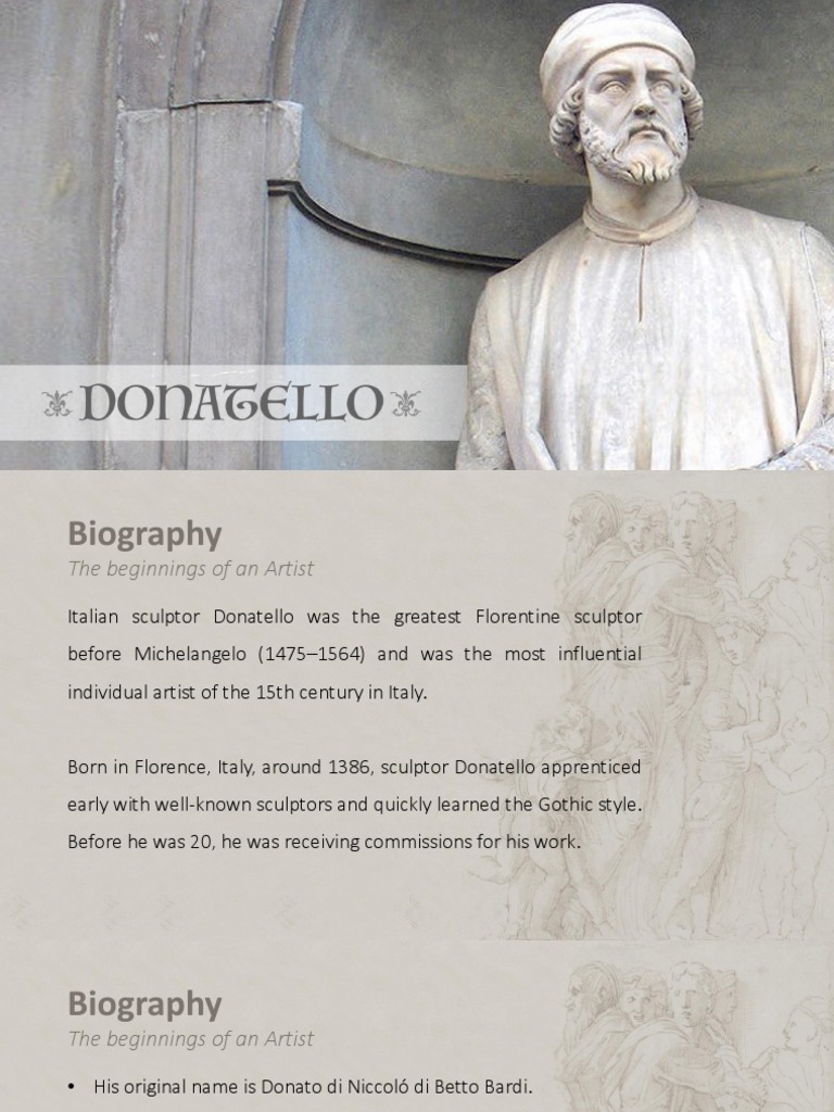 Donatello Presentation 1 | PDF | Sculpture | Arts (General)