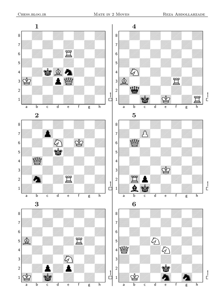 Mate IN 2 Moves | PDF | Chess | Abstract Strategy Games