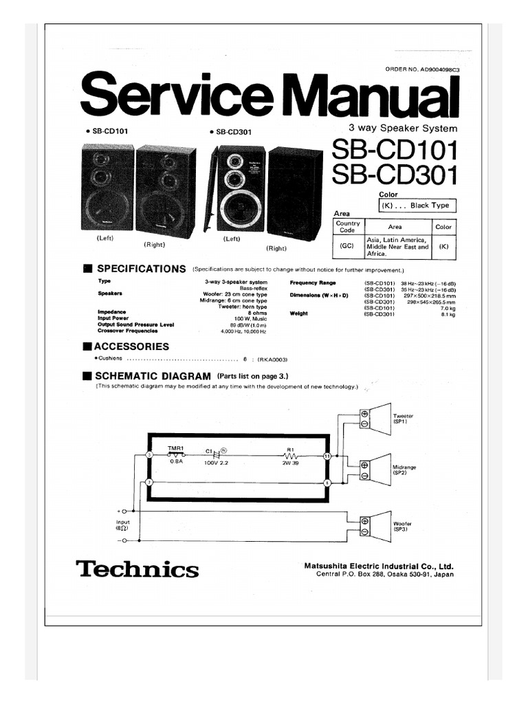 Technics SB cd101 PDF | PDF