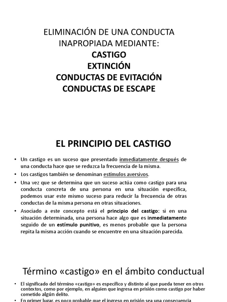 Eliminación de Una Conducta Inapropiada | PDF | Comportamiento | Dolor