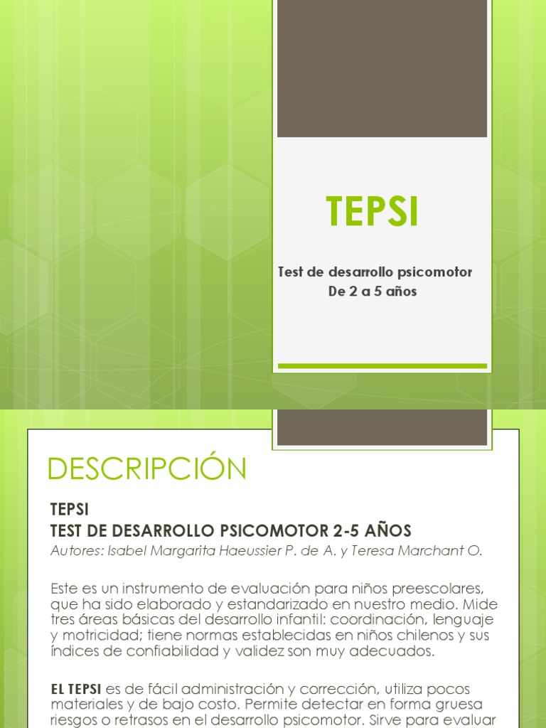 TEPSI | PDF | Jardín de infancia | Cognición