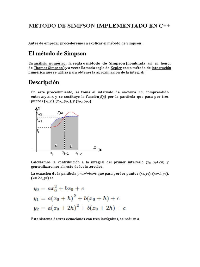 Método de Simpson-PROGRAMACION BASICA | PDF | Integral | Exponenciación
