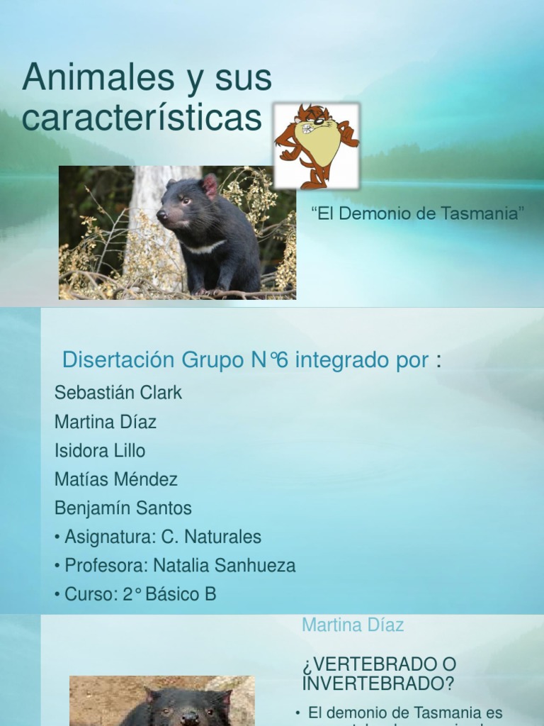 Animales y Sus Características | PDF | Organismos | Naturaleza