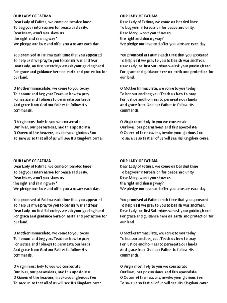 Our Lady of Fatima | PDF | Our Lady Of Fátima | Rosary