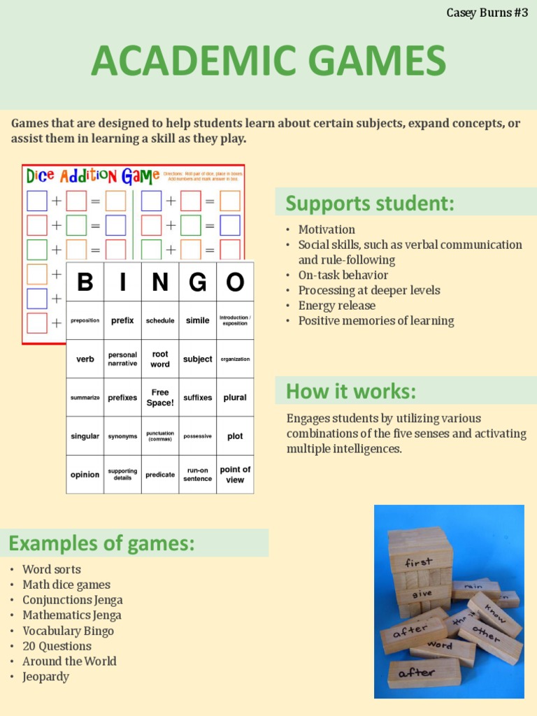 Academic Games | PDF | Learning Disability | Educational Technology