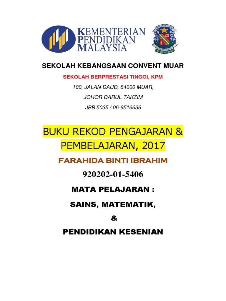 Muka Depan Fail RPH | PDF