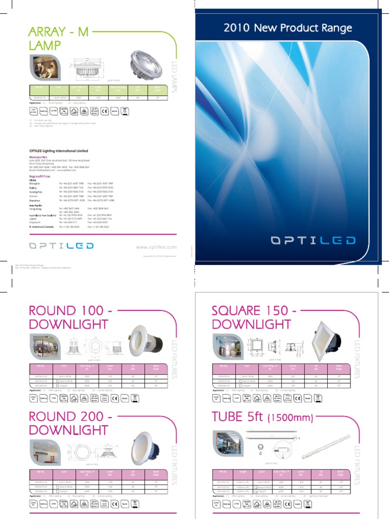 2010 New Product Range Leaflet Eng May 2010 | PDF | Lighting | Interior ...