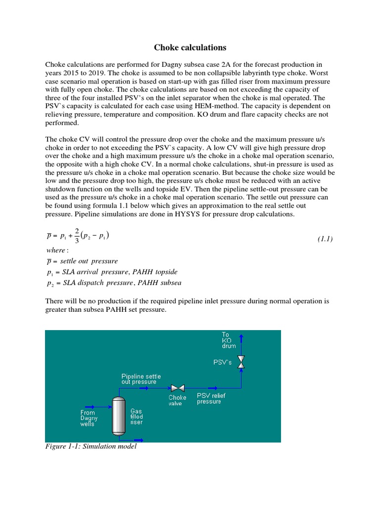 Choke Calculation (Sizing) | PDF | Pipeline Transport | Gas Technologies