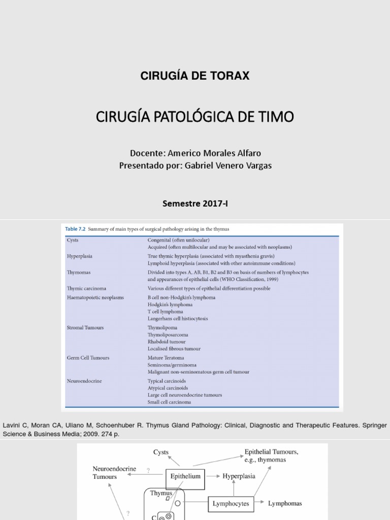 Patología Quirúrgica Del Timo | PDF | Timo | Neoplasias