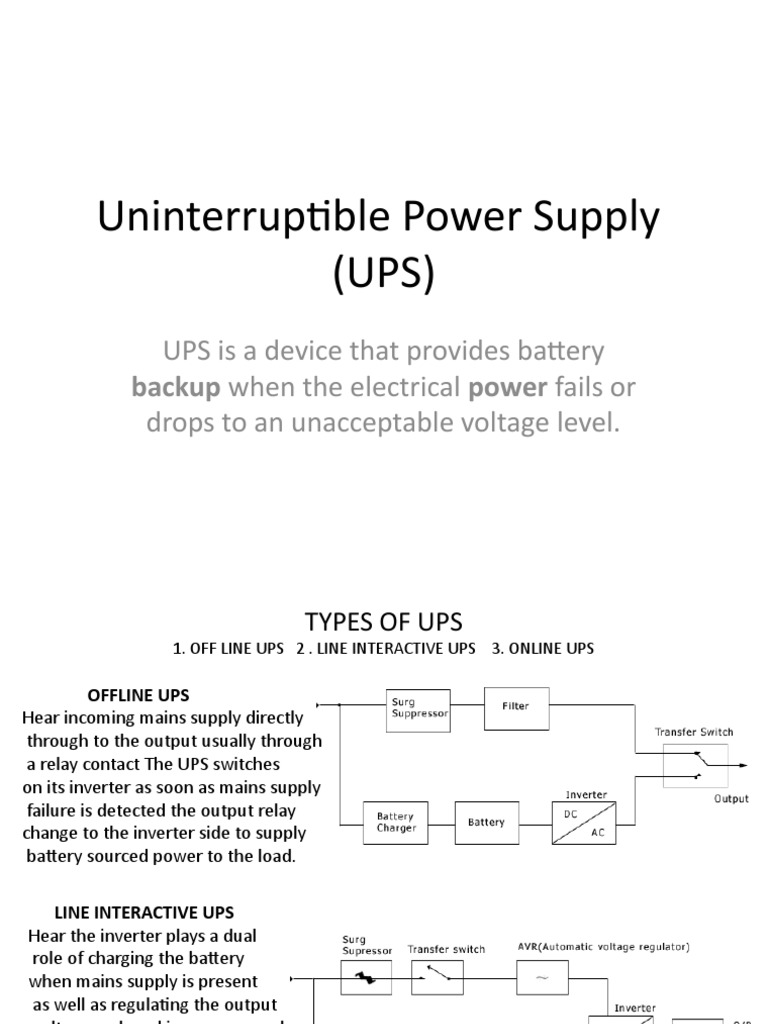 UPS | PDF | Power Inverter | Power (Physics)