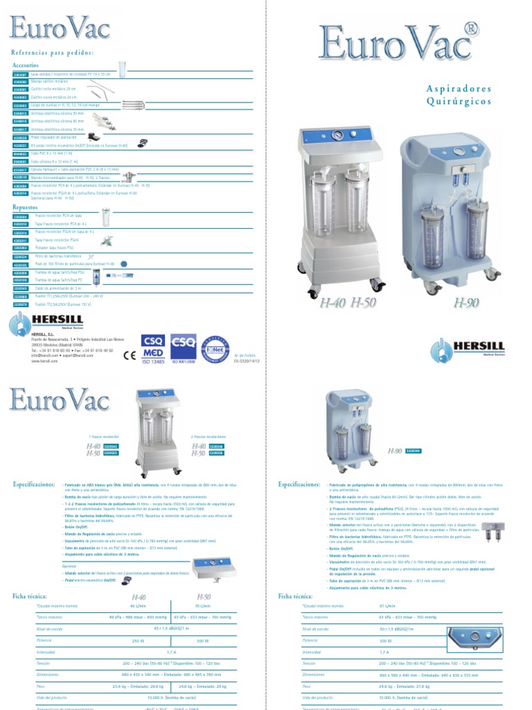 Eurovac 40-50-90 - Es | PDF | Vacío | Cantidad