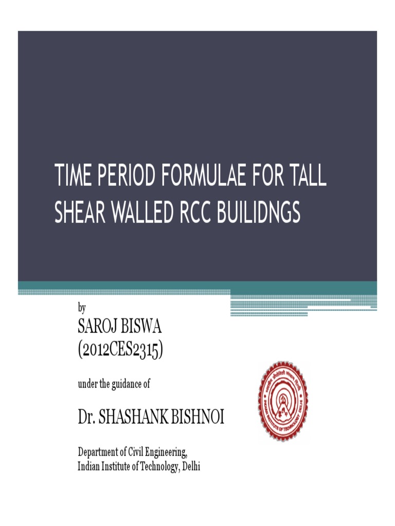 Time Period Formulas for Tall RCC Buildings | PDF | Shear Stress ...