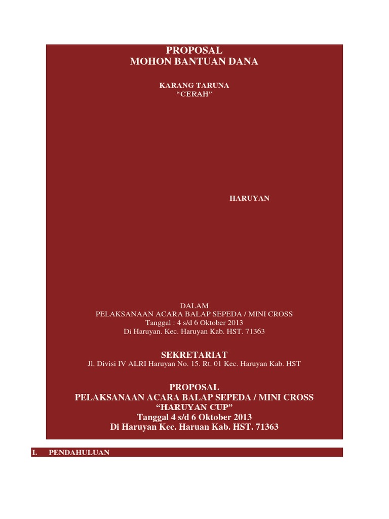 Proposal BMX Cros | PDF