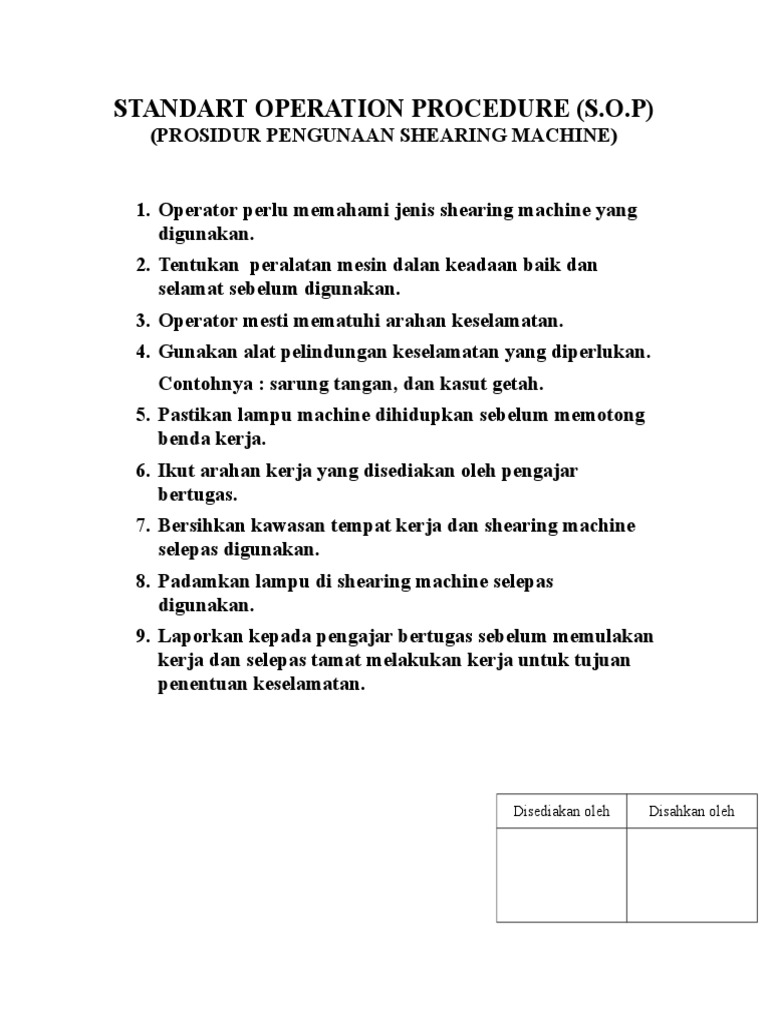Sop Shearing Machine | PDF