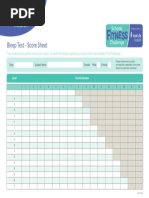 Bleep Test Score - Sheet | PDF