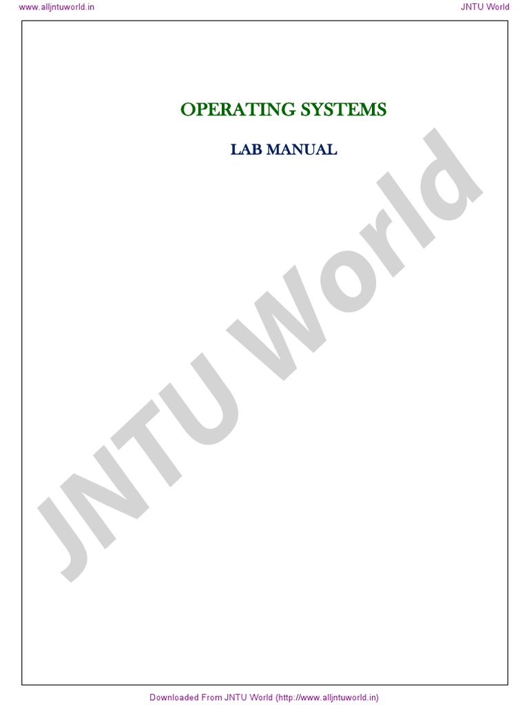 Operating Systems Lab Manual | PDF | Scheduling (Computing) | Engineering