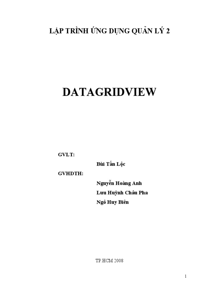 Data Grid View Pdf