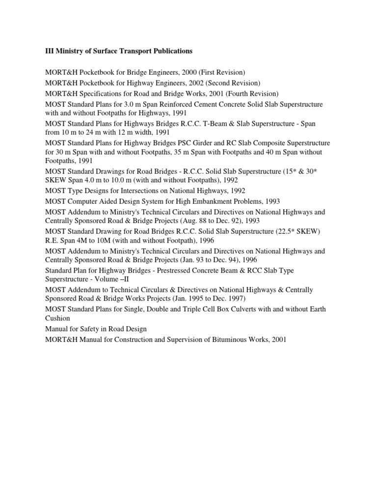 Morth Standard List | PDF