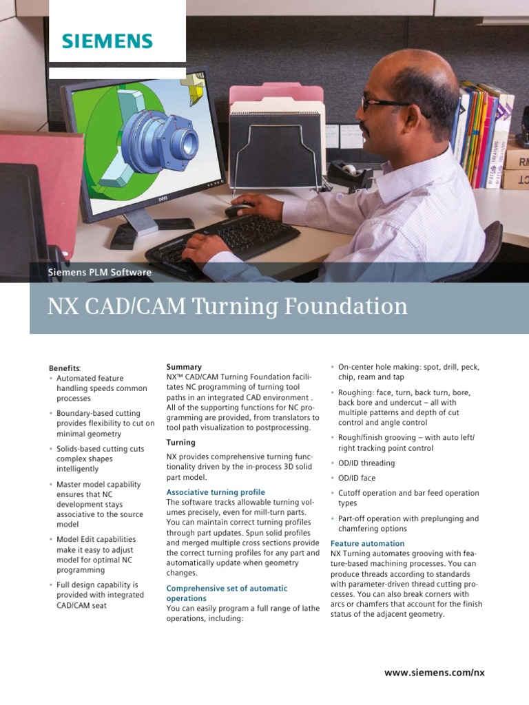 Siemens PLM NX CAD CAM Turning Foundation | PDF | Computer Aided Design ...
