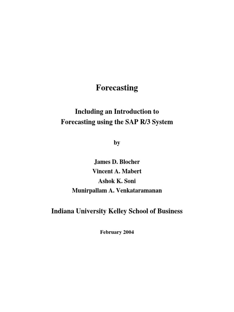 Forecasting PDF | PDF | Forecasting | Errors And Residuals