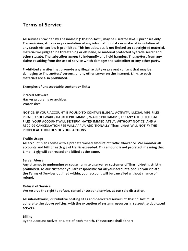 Terms of Services | PDF | Debits And Credits | Copyright Infringement