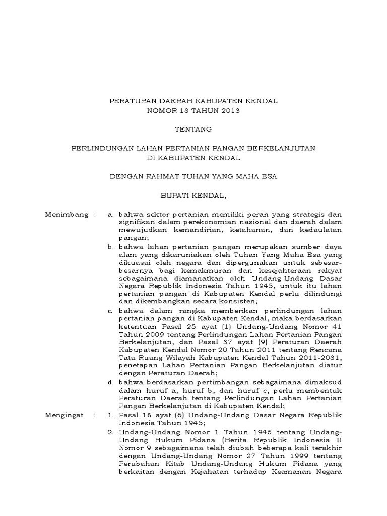 Perda LP2B Kendal | PDF