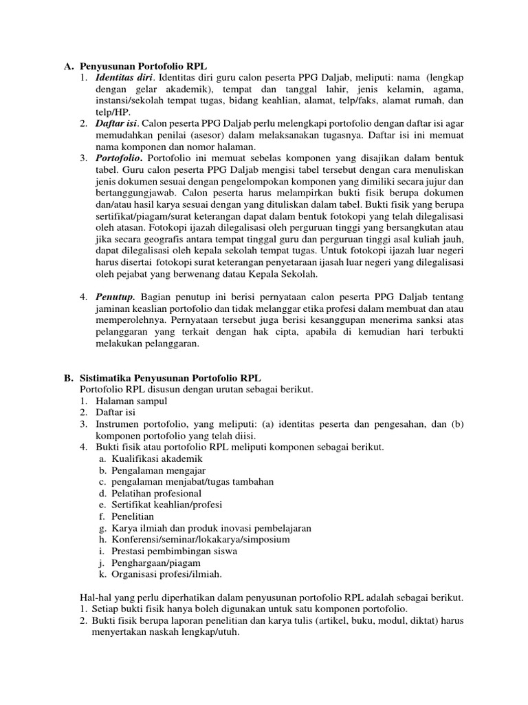 Format Portofolio | PDF