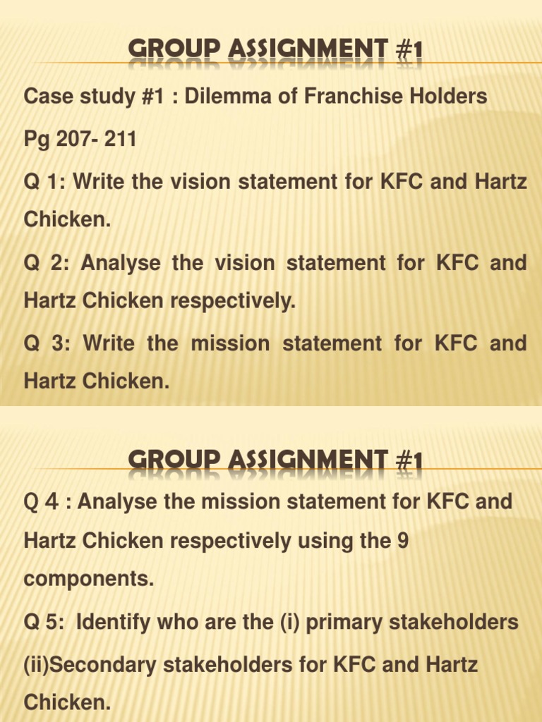 Group Assignment1-Franchise Holders | PDF | Business | Finance & Money Management