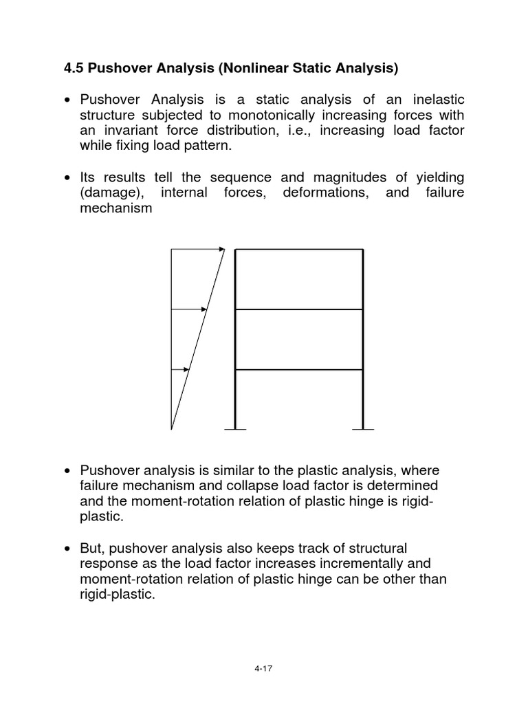 11 Ch4 5 Pushover Analysis | PDF | Plasticity (Physics) | Mechanics