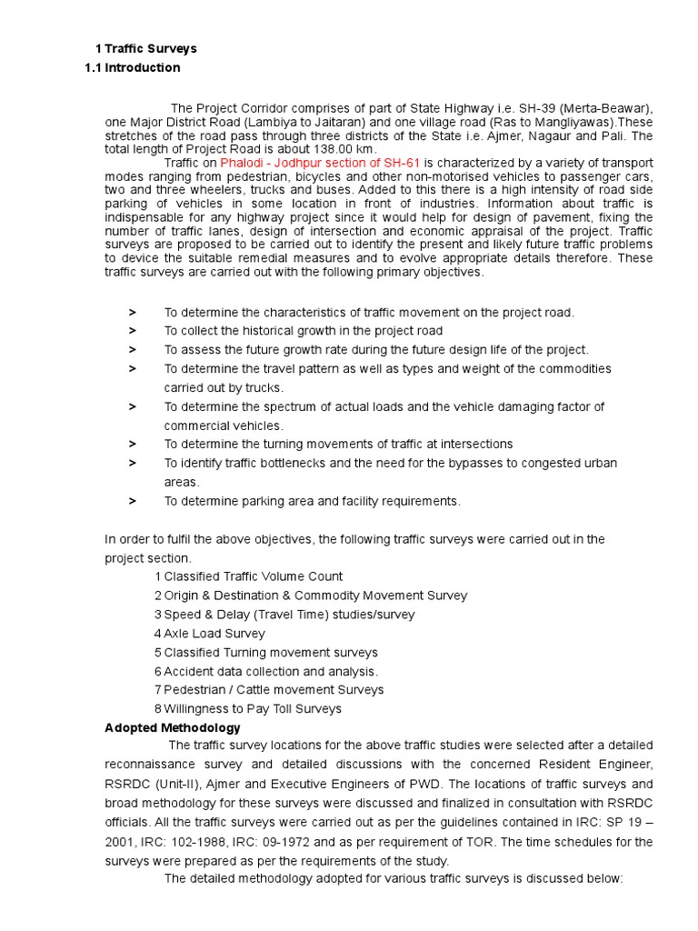 Traffic Survey Model | PDF | Traffic | Lane