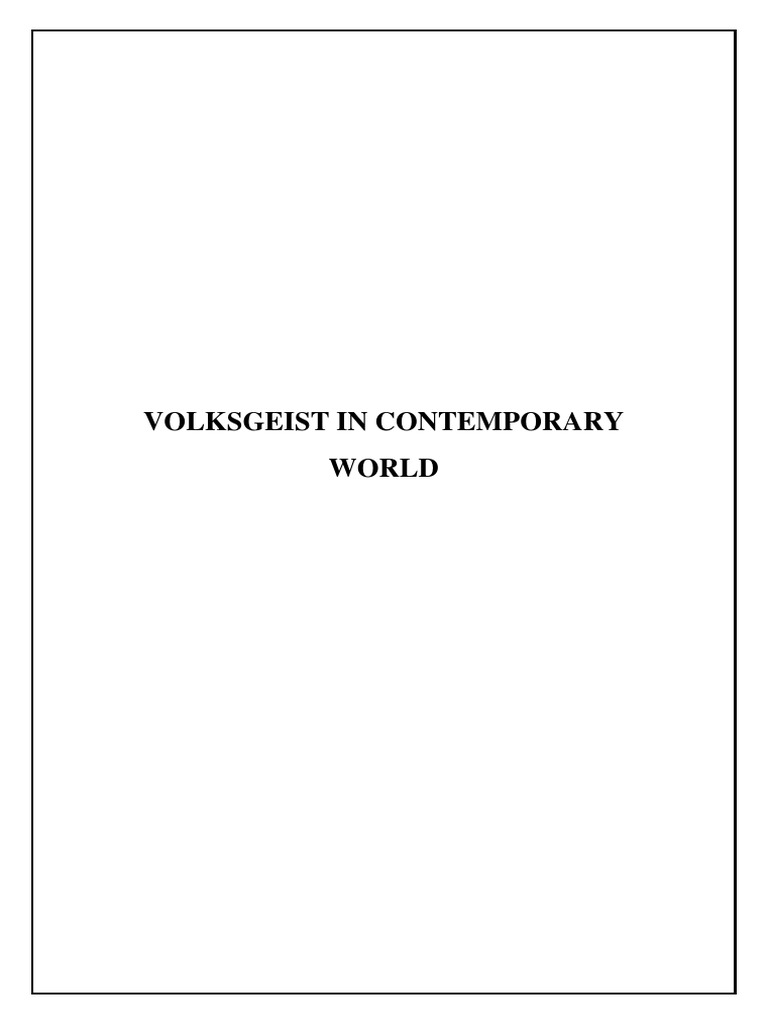 Volksgeist in Contemporary World | PDF | Jurisprudence | Codification (Law)