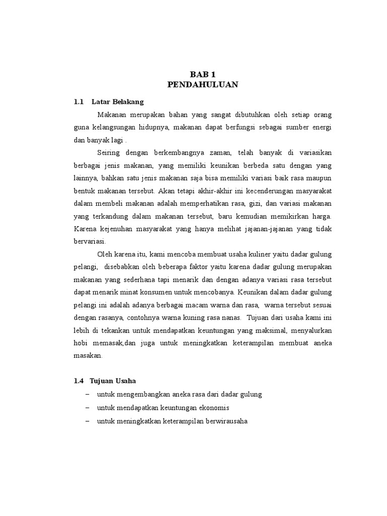 Proposal DADAR GULUNG PELANGI | PDF
