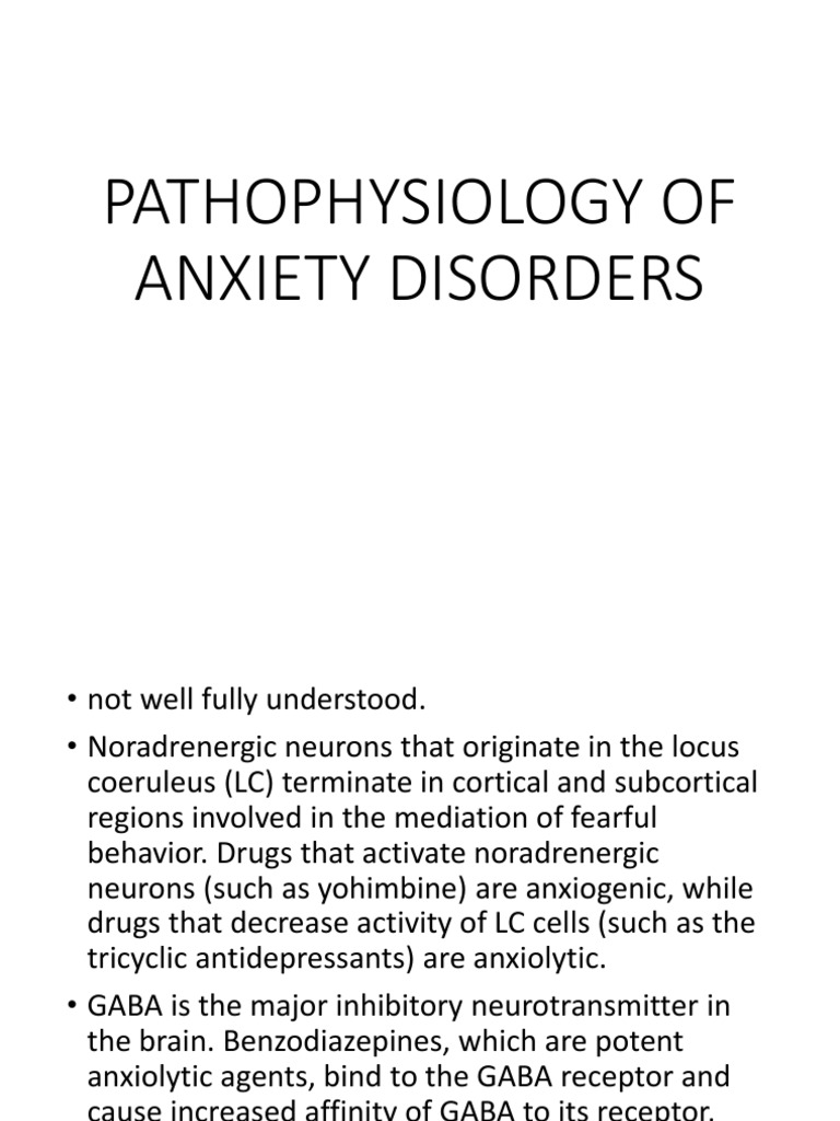 Pathophysiology of Anxiety Disorders