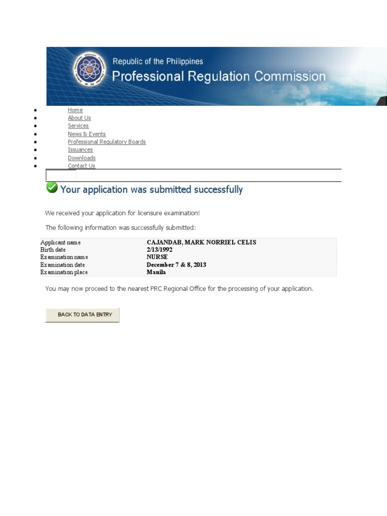 Your Application Was Submitted Successfully | PDF