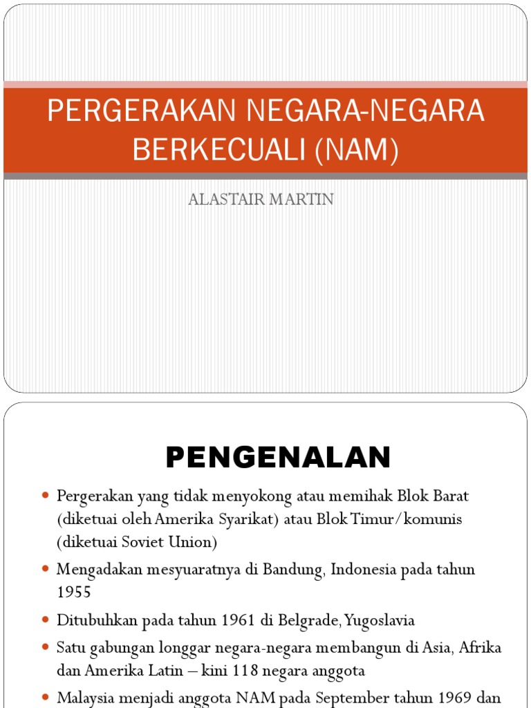 Pergerakan Negara-Negara Berkecuali (Nam) | PDF