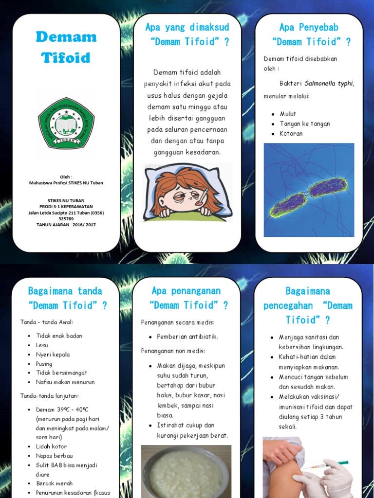 Leaflet Demam Tifoid | PDF