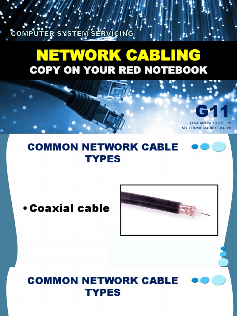 Network Cabling: Copy On Your Red Notebook | PDF | Electrical Connector ...