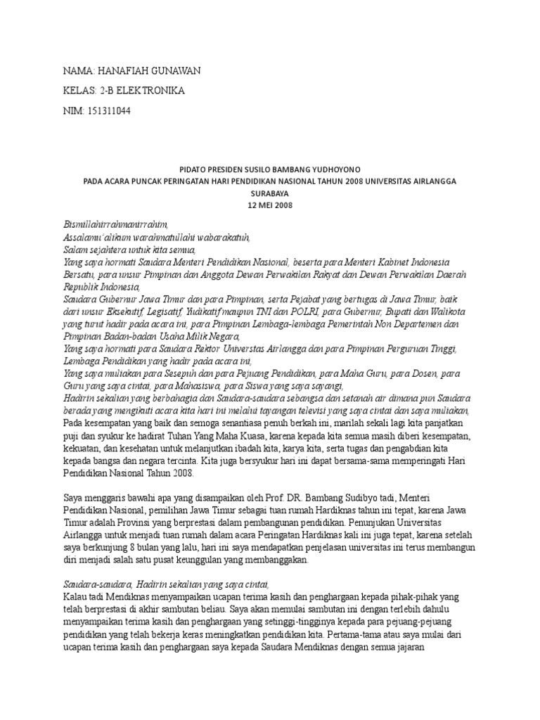 Tugas PKN Pidato | PDF