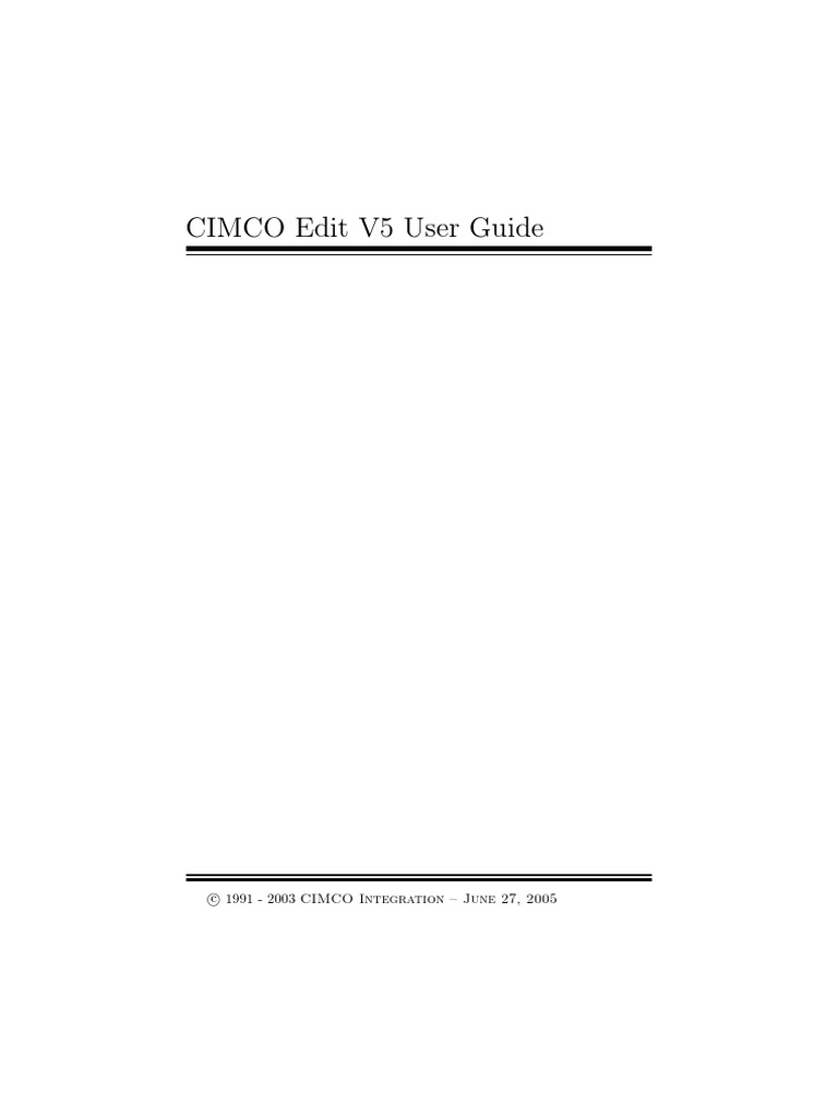 CIMCO Edit V5 (Manual) | PDF | Icon (Computing) | Backup