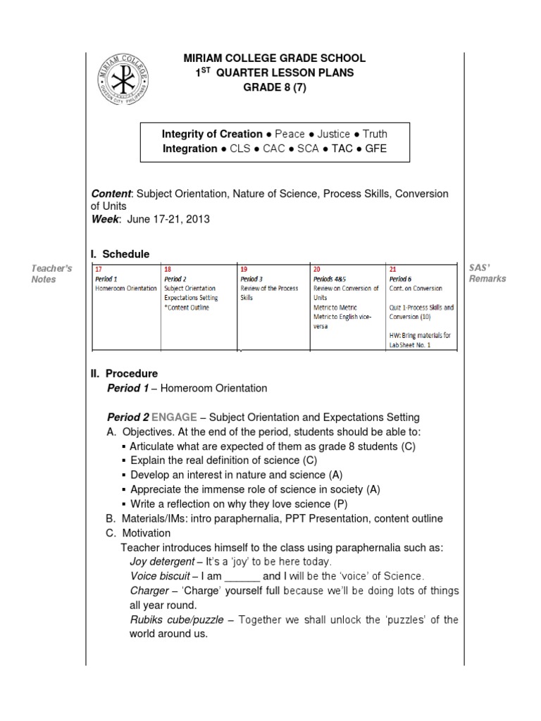 Sci - LP1-3 Subject Orientation, Nature of Science, Process Skills ...