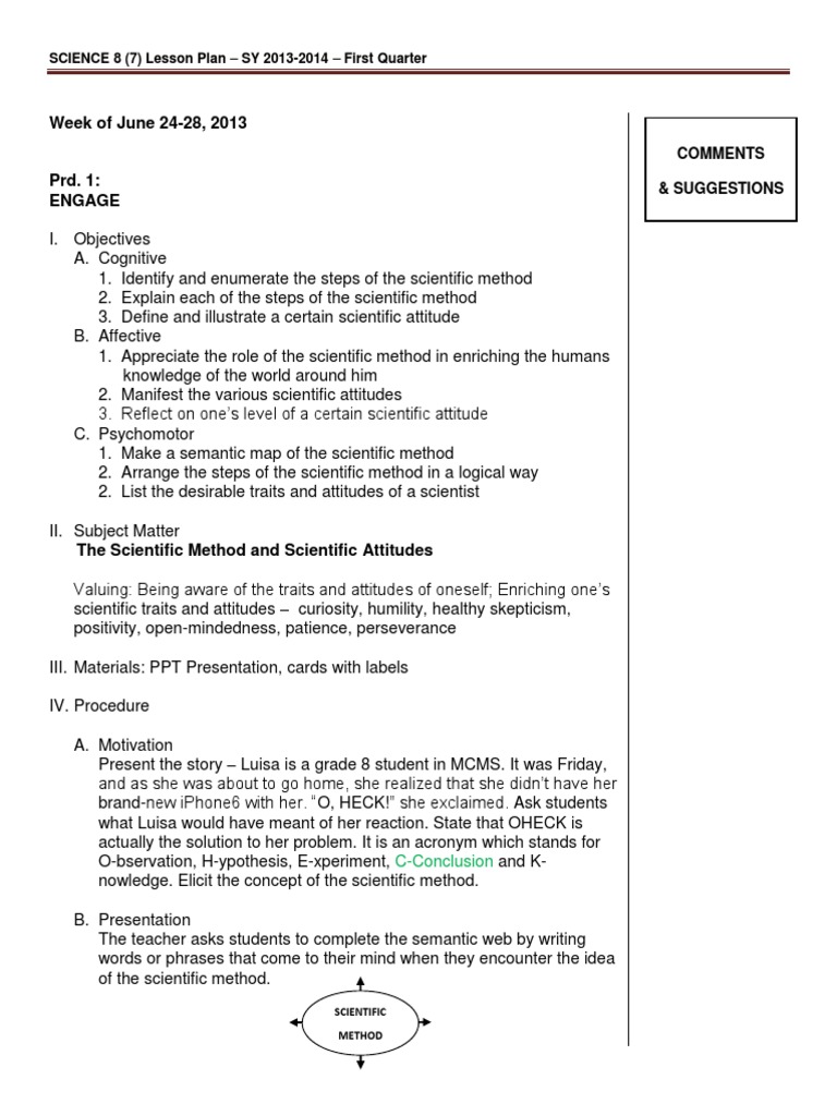 Sci - LP1-4 Scientific Method, Attitudes, SciLab and Lab Tools | PDF | Experiment | Scientific ...