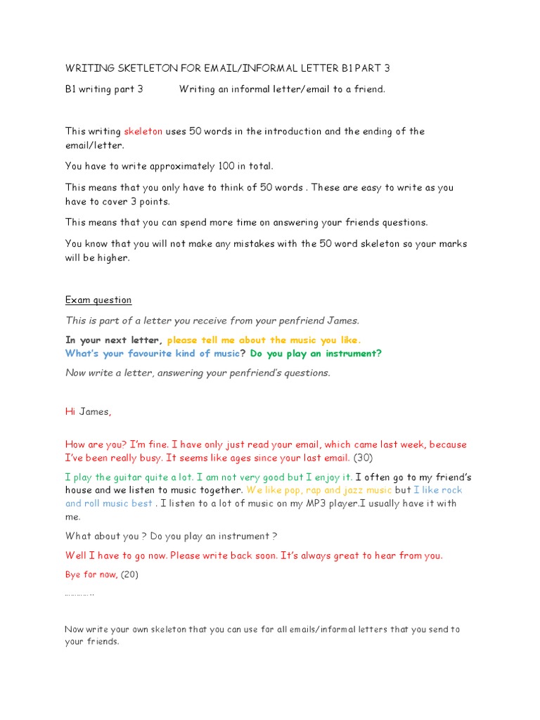 B1 Email Skeleton | PDF