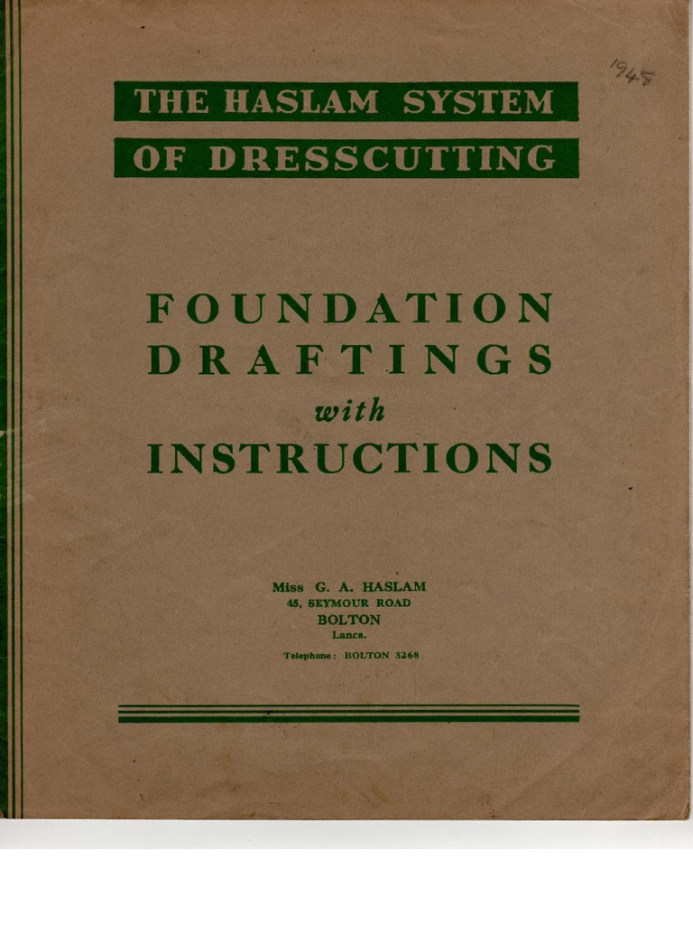 Haslam Pattern Drafting Foundations | PDF