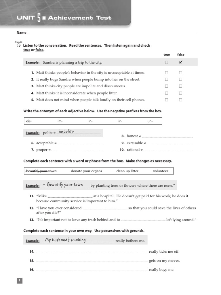 Unit5 Complete Assessment Package PDF | PDF | Cycling Infrastructure | Car