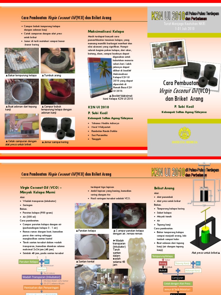 Brosur VCO & Briket K2N UI 2010 P. Subi Kecil Sultan Ageng Tirtayasa | PDF