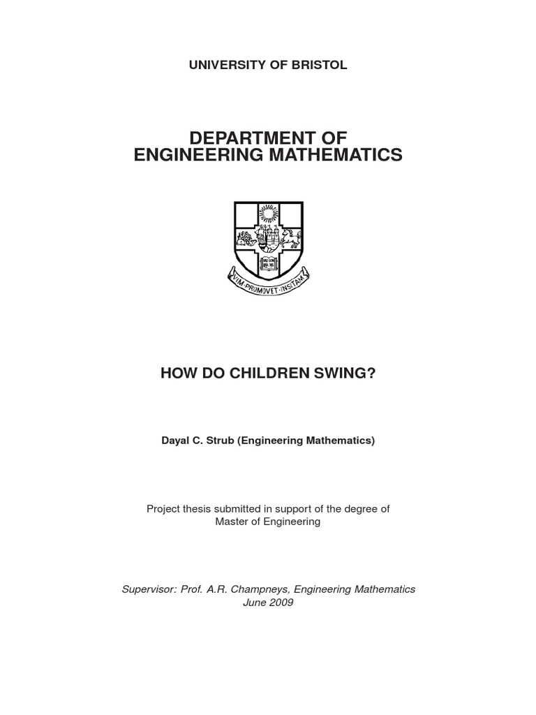 How Do Children Swing? | PDF | Stability Theory | Matrix (Mathematics)